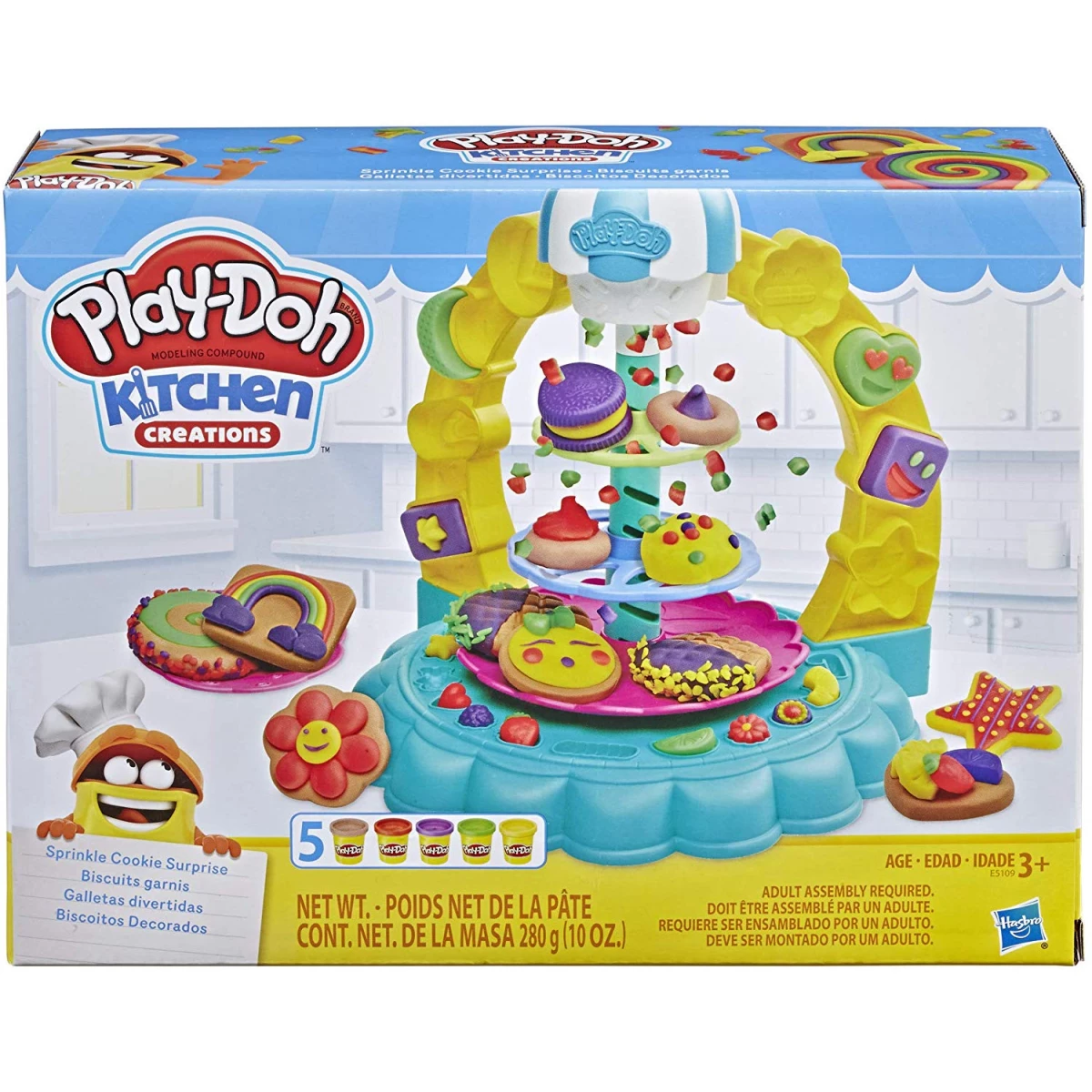 Play-Doh Kitchen Creations Sprinkle Cookie Surprise Play Food Set with ...