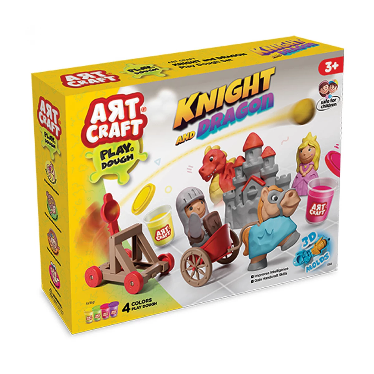 Art Craft, Knight and Dragon Play Dough Set 280g for Creative Play ...