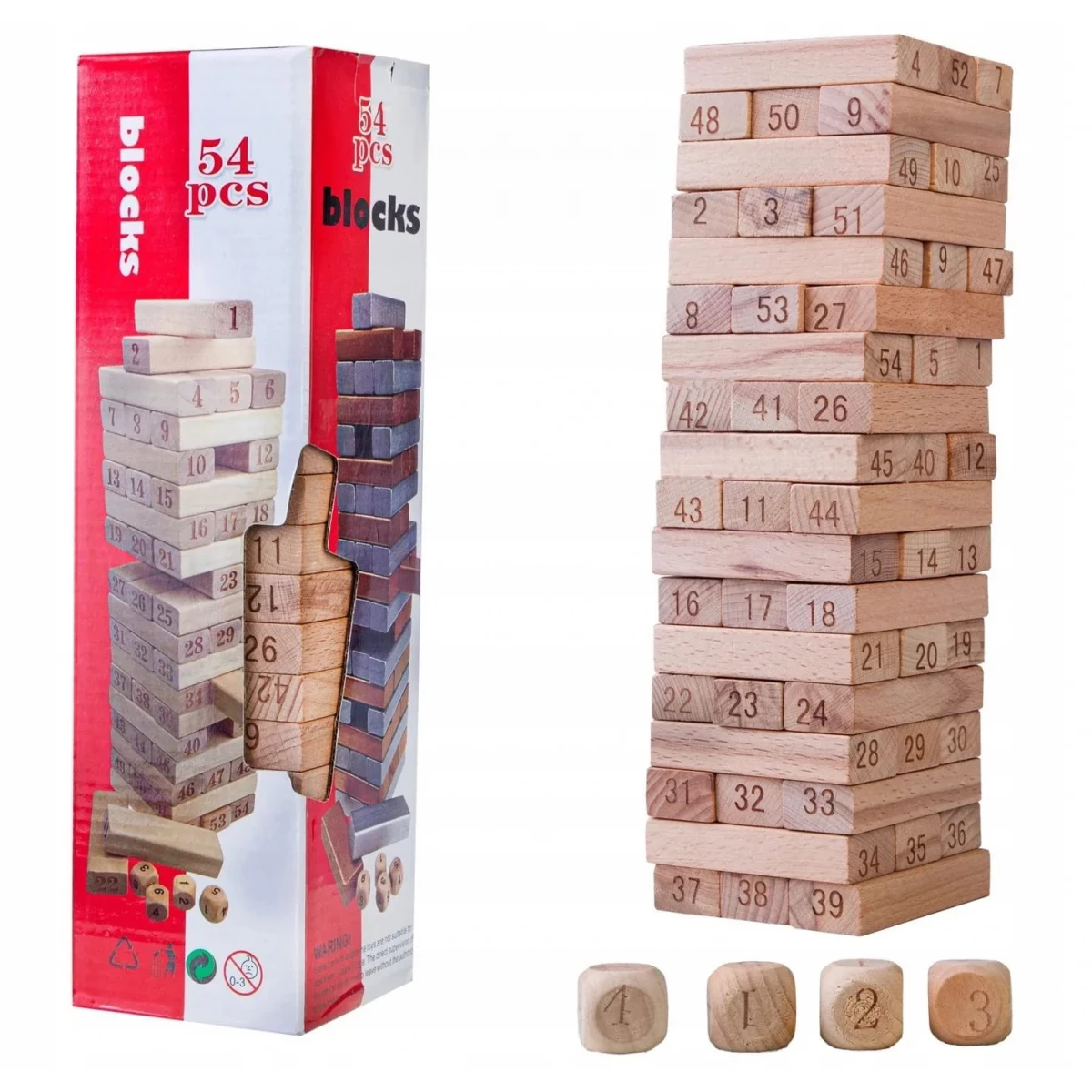 Jenga Game Wood Blocks 54 Pieces – Buy Online in Jordan | Dumyah
